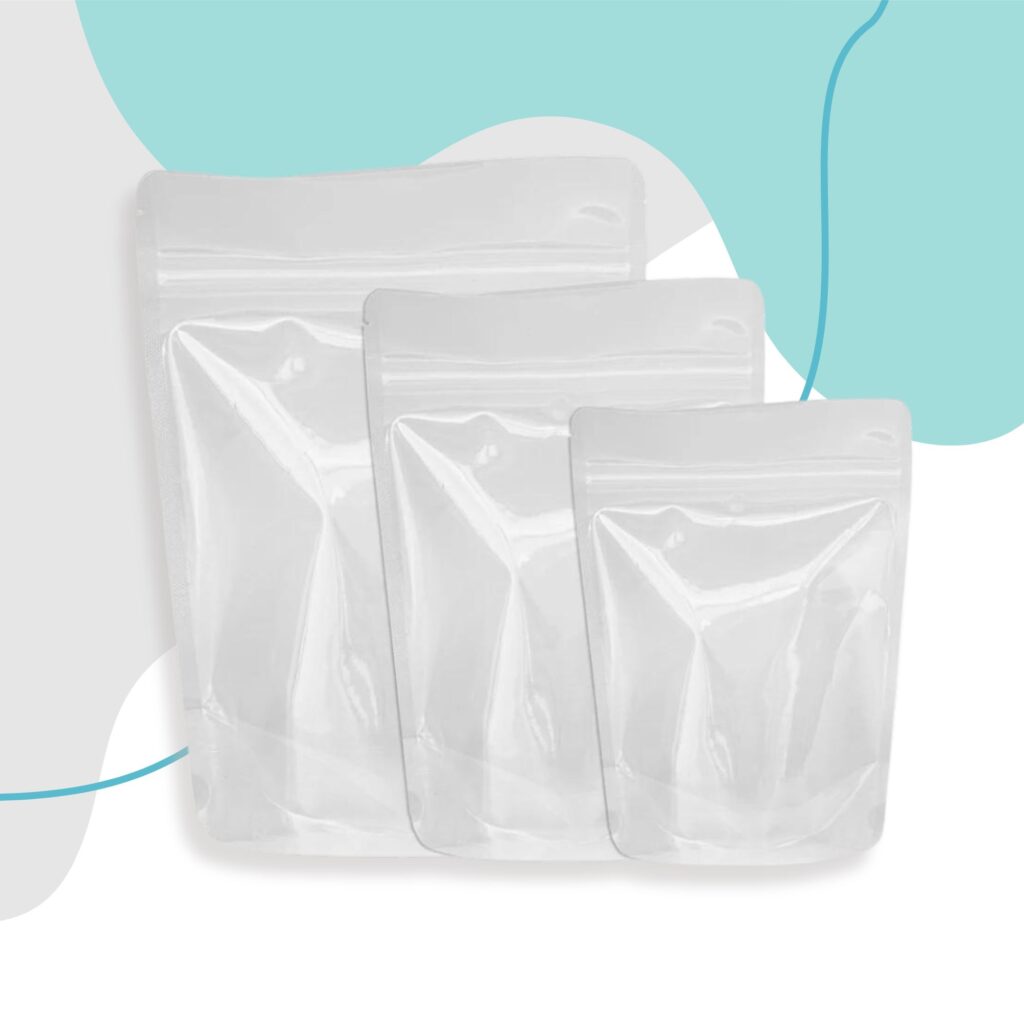 Clear Stand-Up Pouches Large (Zipper) - Holistic Emporium